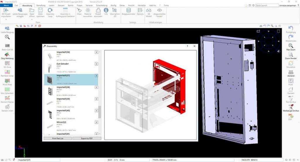 Fully automatic processing of 3D assemblies - WiCAM