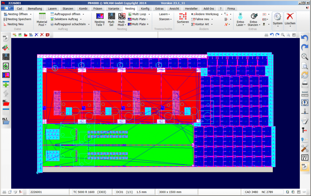 CAD/CAM Nesting Software - PN4000 - Module: Nesting - WiCAM