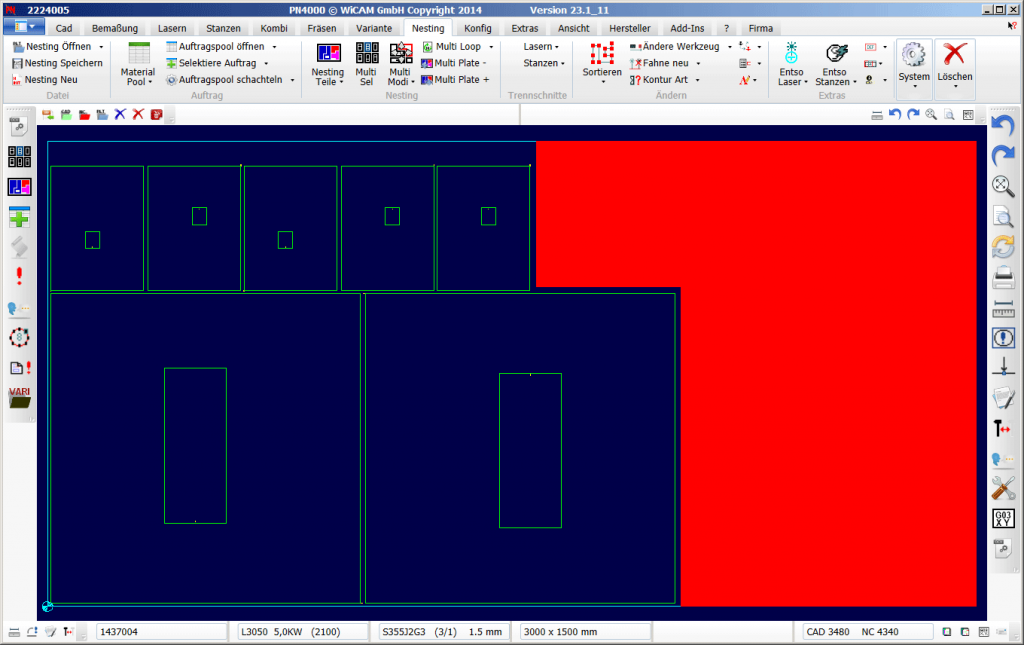 CAD/CAM Nesting Software - PN4000 - Module: Remnant Management - WiCAM