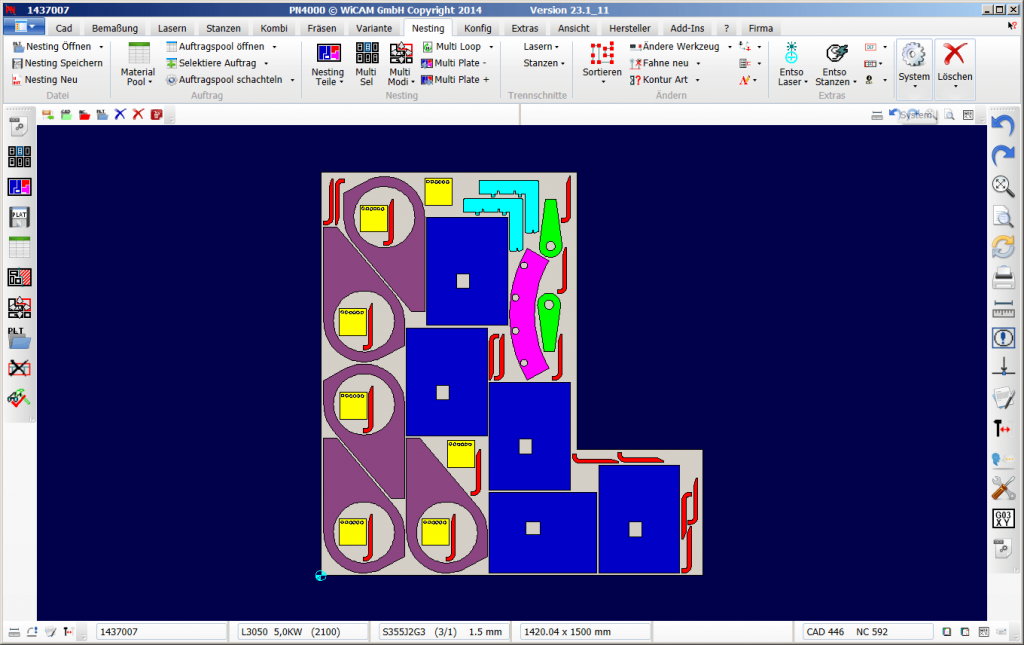 CAD/CAM Nesting Software - PN4000 - Module: Remnant Management - WiCAM