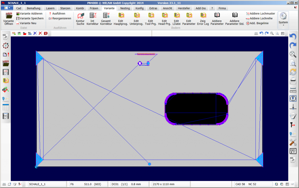 CAD/CAM Nesting Software - PN4000 - Module: Parametric - WiCAM