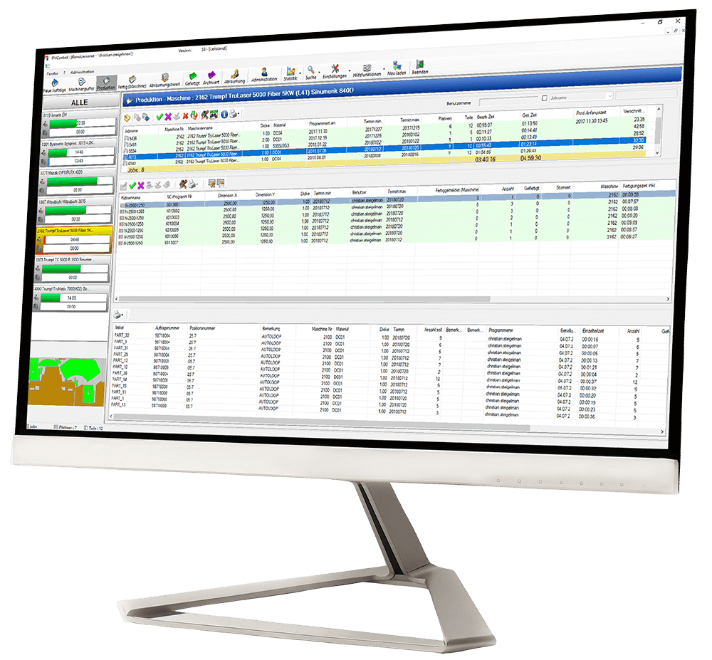 CAD/CAM Nesting Software - Auftragssteuerung - Auftragssteuerung - WiCAM
